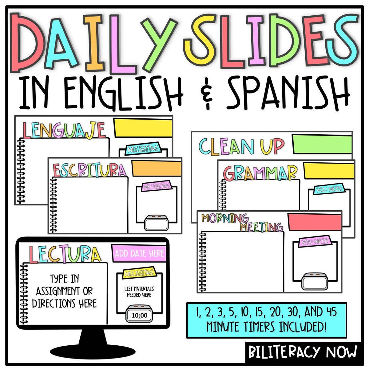 Bilingual Daily Slides with Timers – Bilingual Marketplace