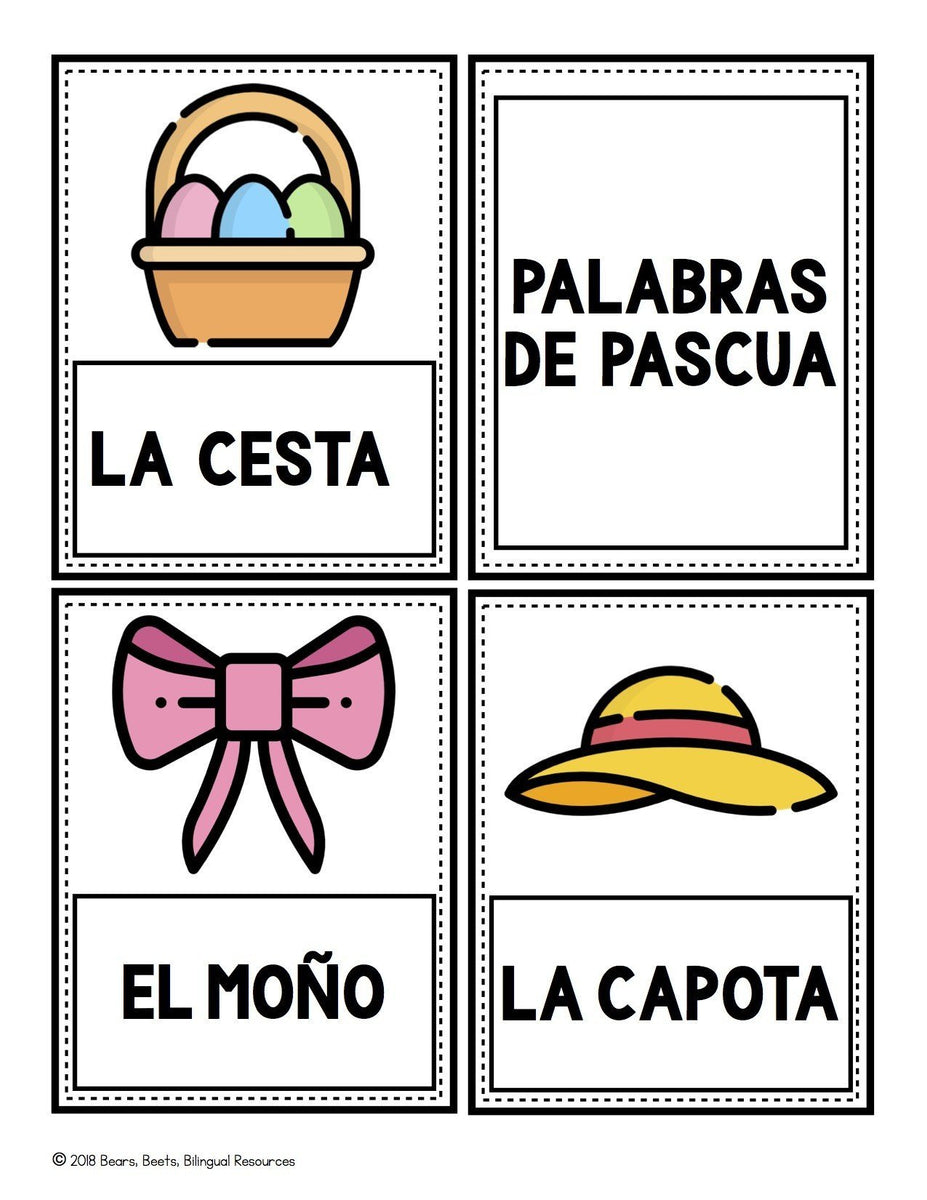 Bilingual Easter Word Cards – Bilingual Marketplace
