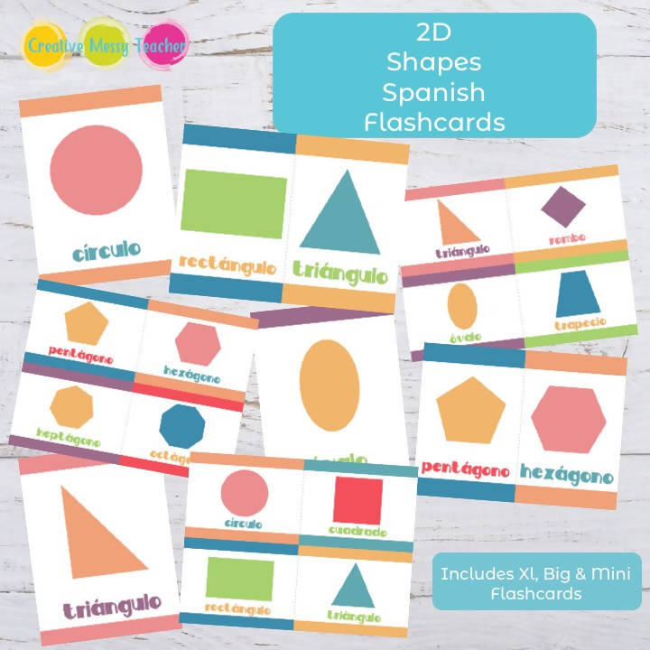 2D Figuras Geométricas Flashcards – Bilingual Marketplace