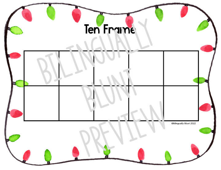 Monthly Themed Ten Frames – Bilingual Marketplace