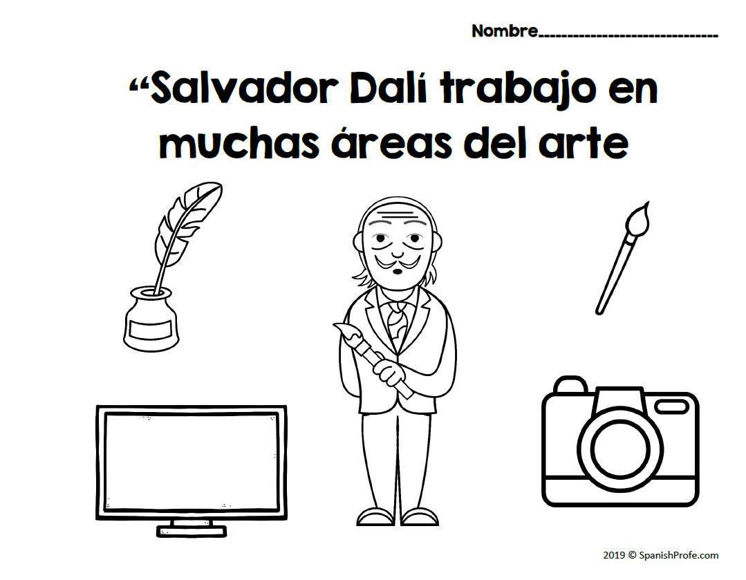 Salvador Dalí in Spanish (Actividades y Escritura Salvador Dalí ...