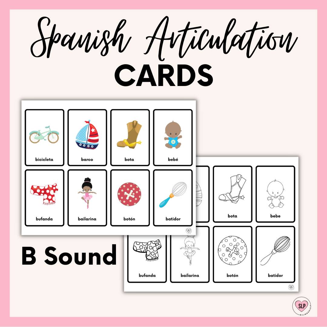 B Sound Articulation Cards for Speech Therapy – Bilingual Marketplace