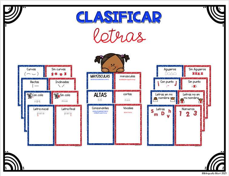 Clasificar Letras - Letter Sorting Mats – Bilingual Marketplace