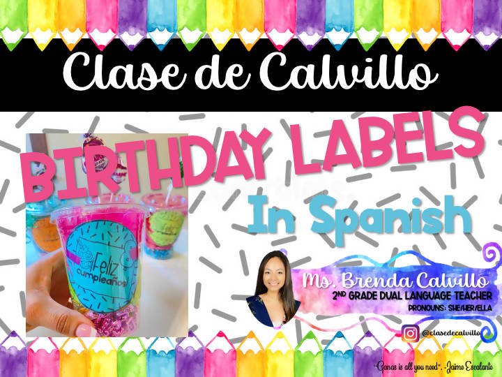 Spanish Birthday Labels – Bilingual Marketplace