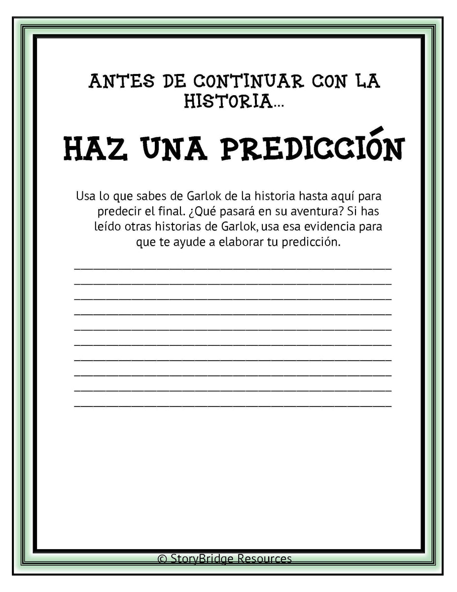 Making Predictions-A Short Fantasy for Spanish Reading Comprehension ...