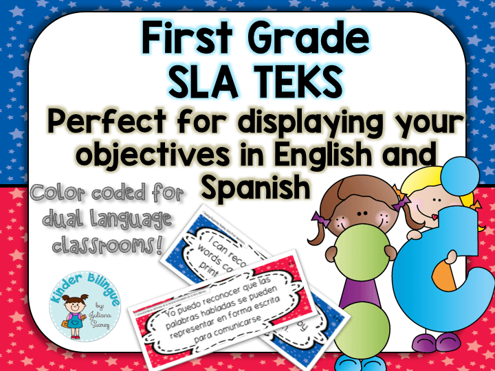 1st grade SLA TEKS cards in English and Spanish – Bilingual Marketplace