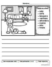 Spanish Writing Prompts with Vocabulary (Escritura) – Bilingual Marketplace