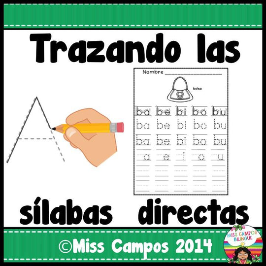 Trazando Silabas Directas – Bilingual Marketplace