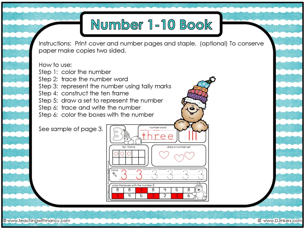 Winter Number Book – Bilingual Marketplace