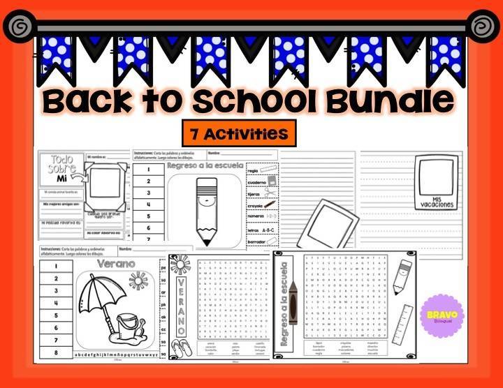 Back to school Bundle - Regreso a clases actividades – Bilingual ...