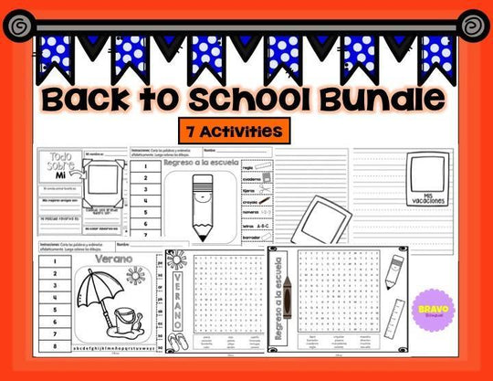 Back to school Bundle - Regreso a clases actividades – Bilingual ...