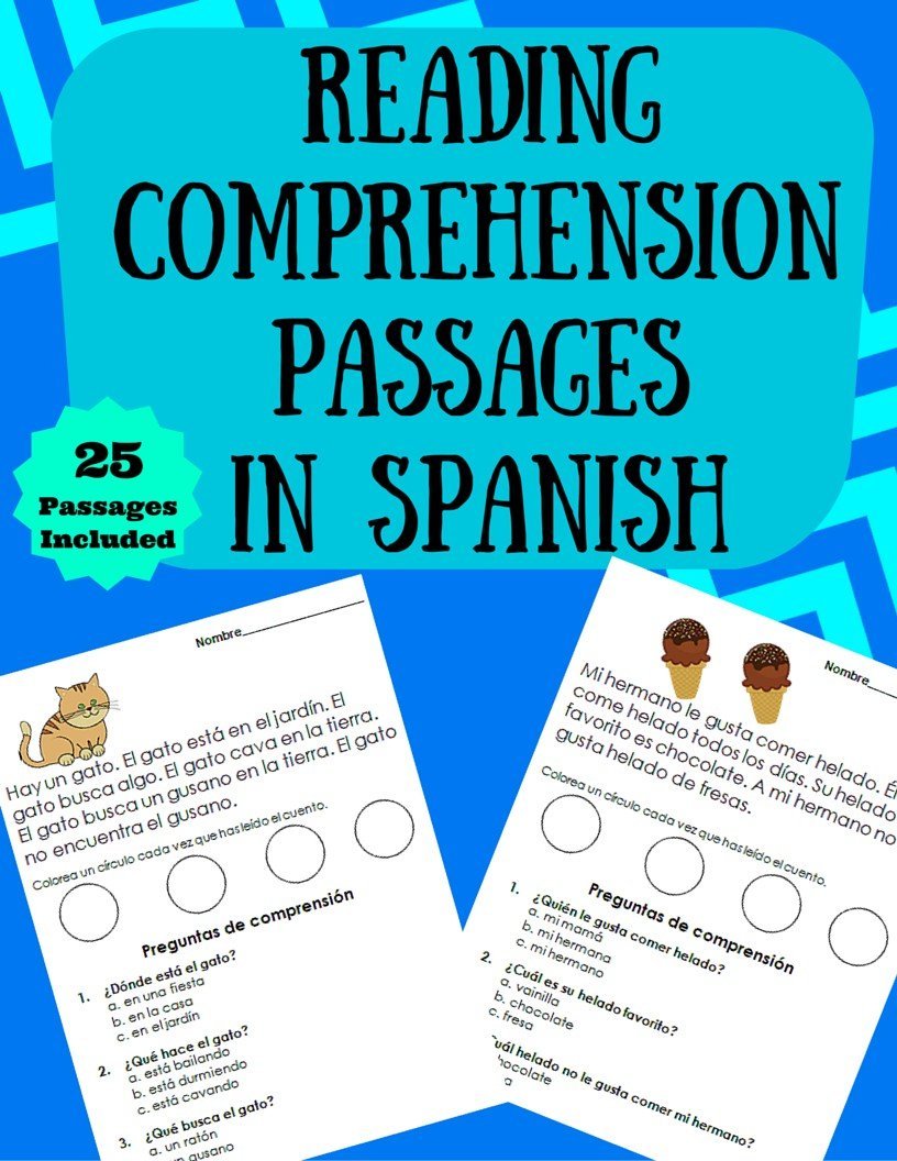 Reading Comprehension Passages in Spanish (Lectura facil en español ...