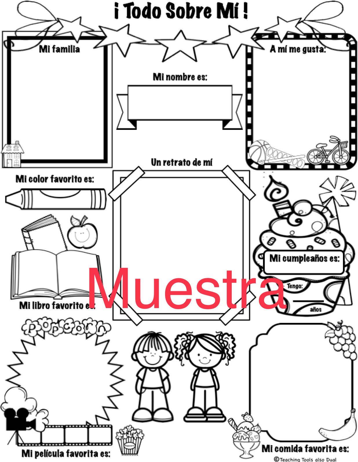 Todo Sobre Mí / All About Me (Regreso a la escuela / Back to School ...