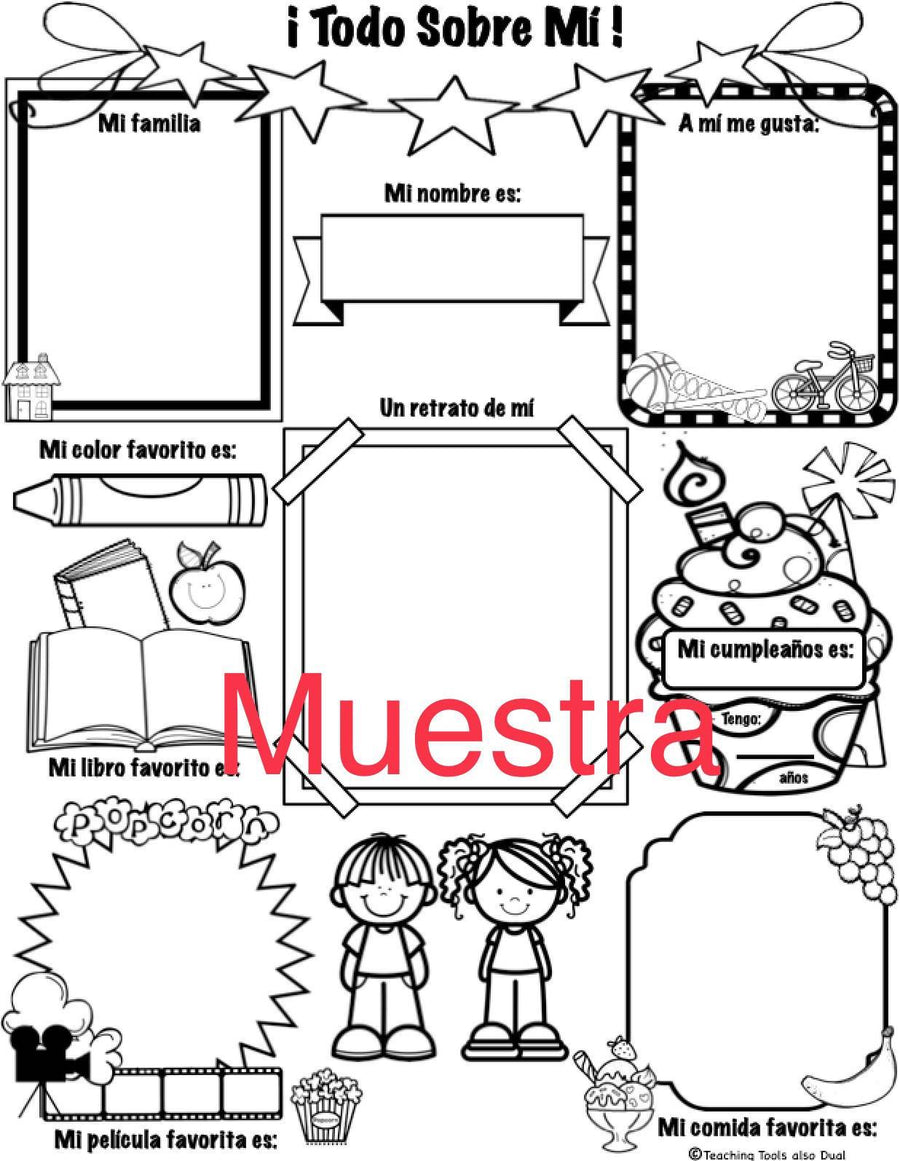 Todo Sobre Mí / All About Me (Regreso a la escuela / Back to School ...