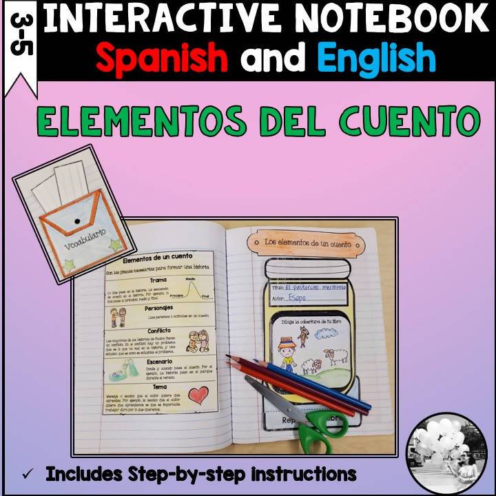 Story elements interactive notebook - Elementos del cuento - Spanish ...