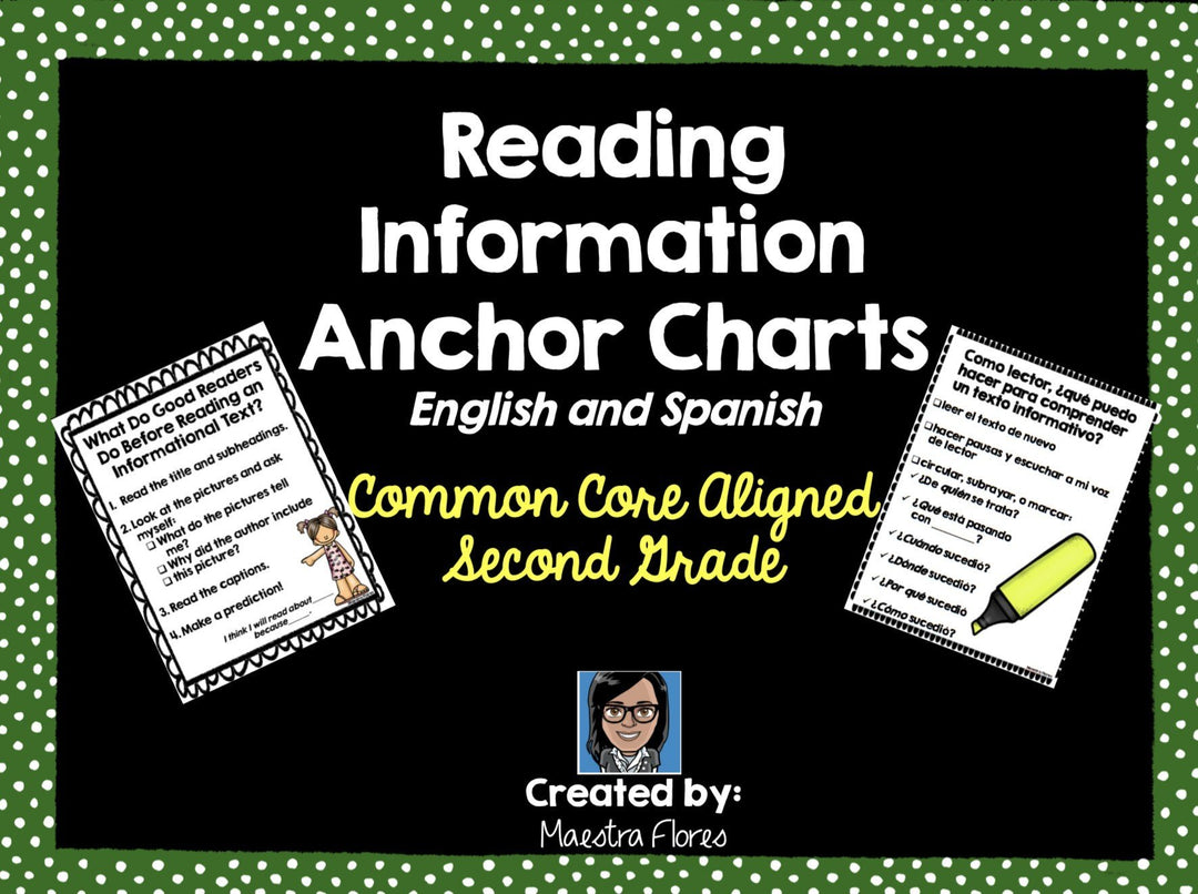 Reading Anchor Charts English and Spanish – Bilingual Marketplace