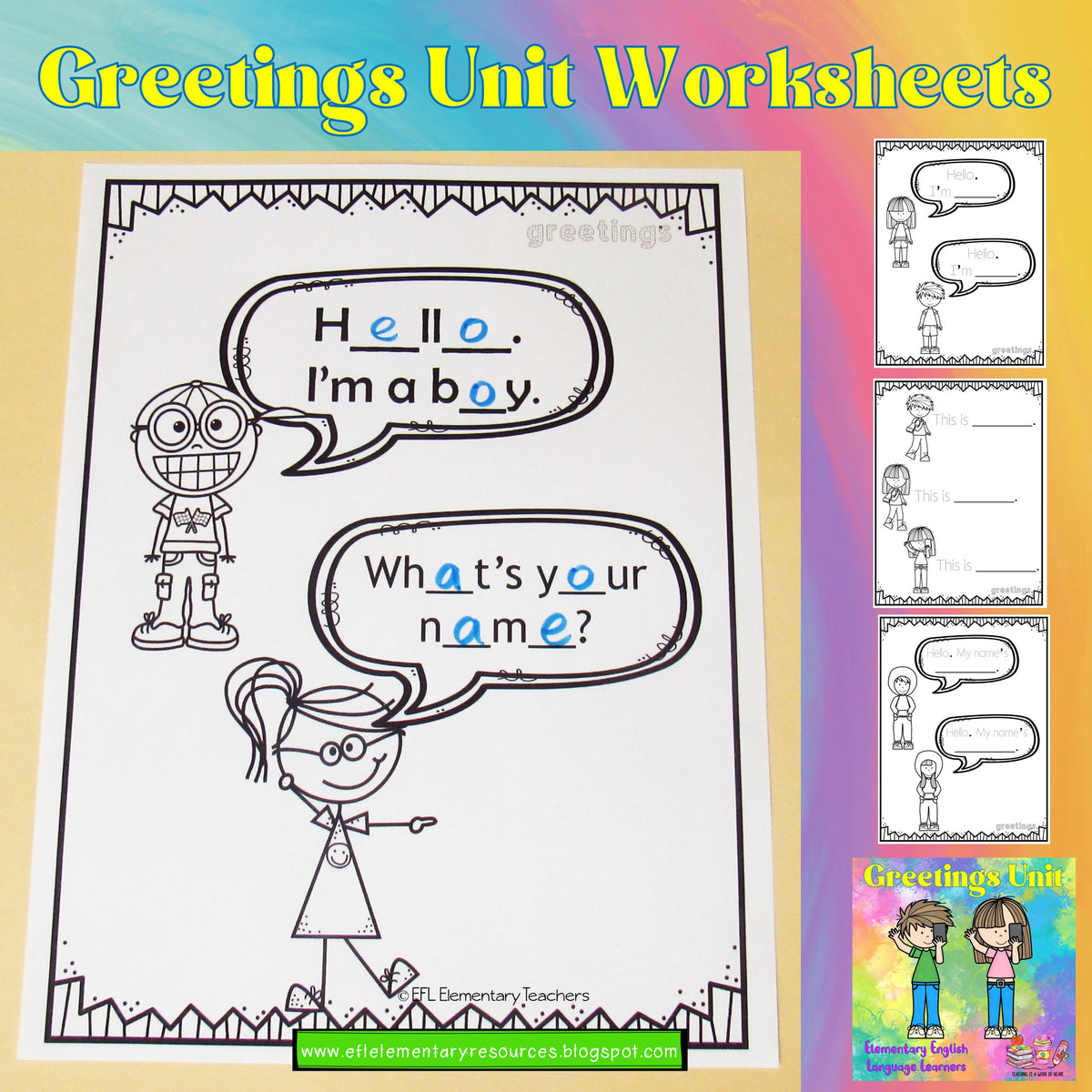 Greetings Unit for Elementary English Language Learners – Bilingual ...