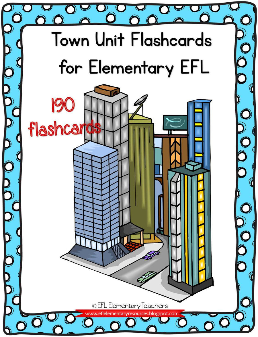 Town Flashcards for Elementary ESL – Bilingual Marketplace