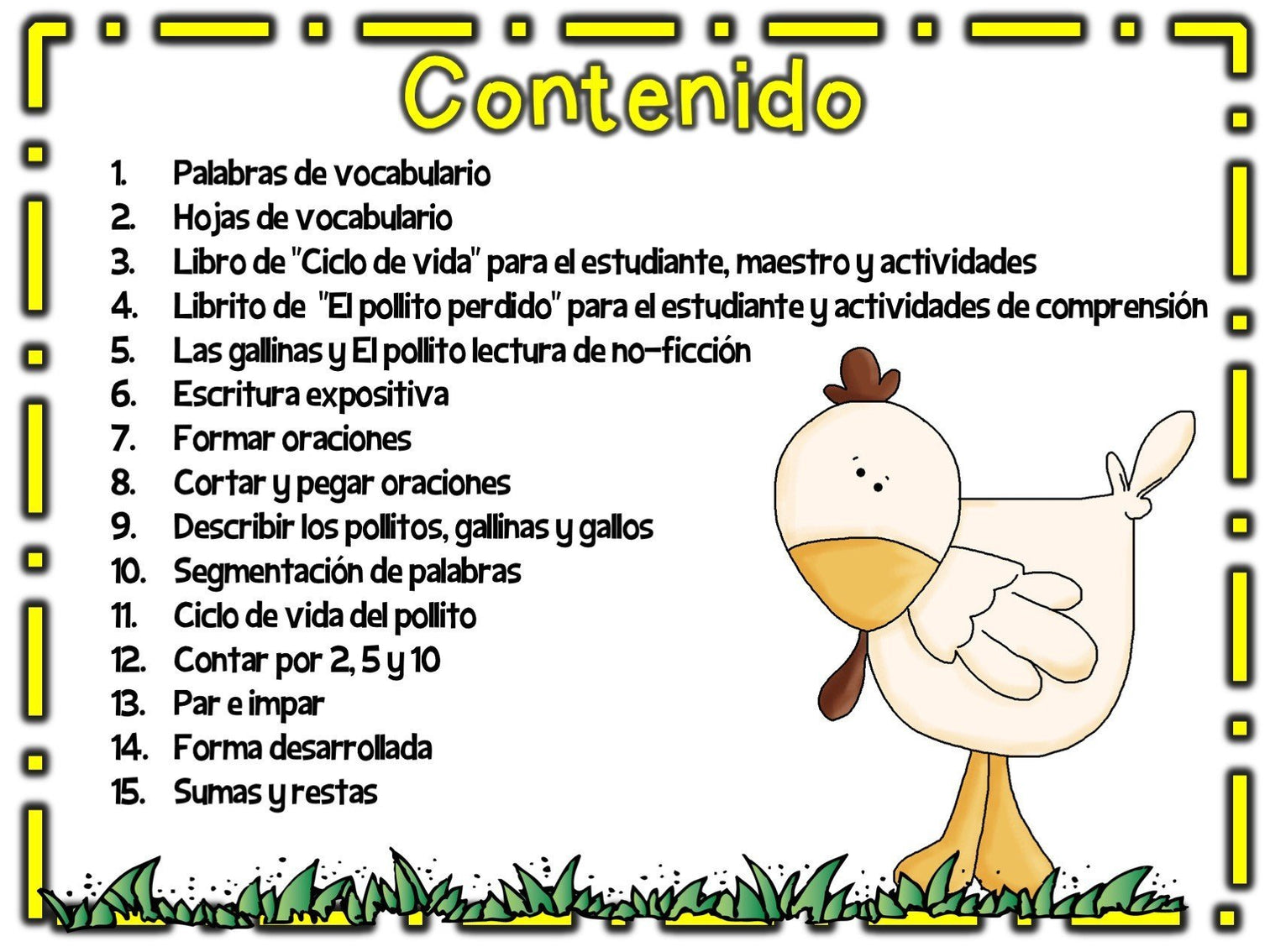 Chicken Life Cycle El ciclo de vida de la gallina – Bilingual Marketplace
