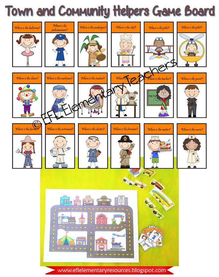 Town and Community Helpers, plus transportation themes for the ESL lea ...