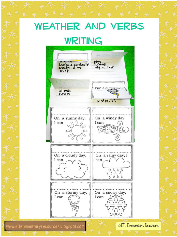 Weather and Verbs for Elementary ESL – Bilingual Marketplace