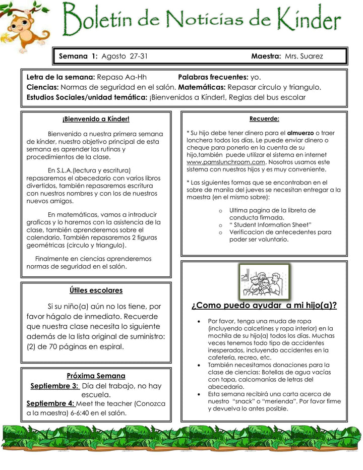 Boletín de Noticias (Newsletter in Spanish template) – Bilingual ...