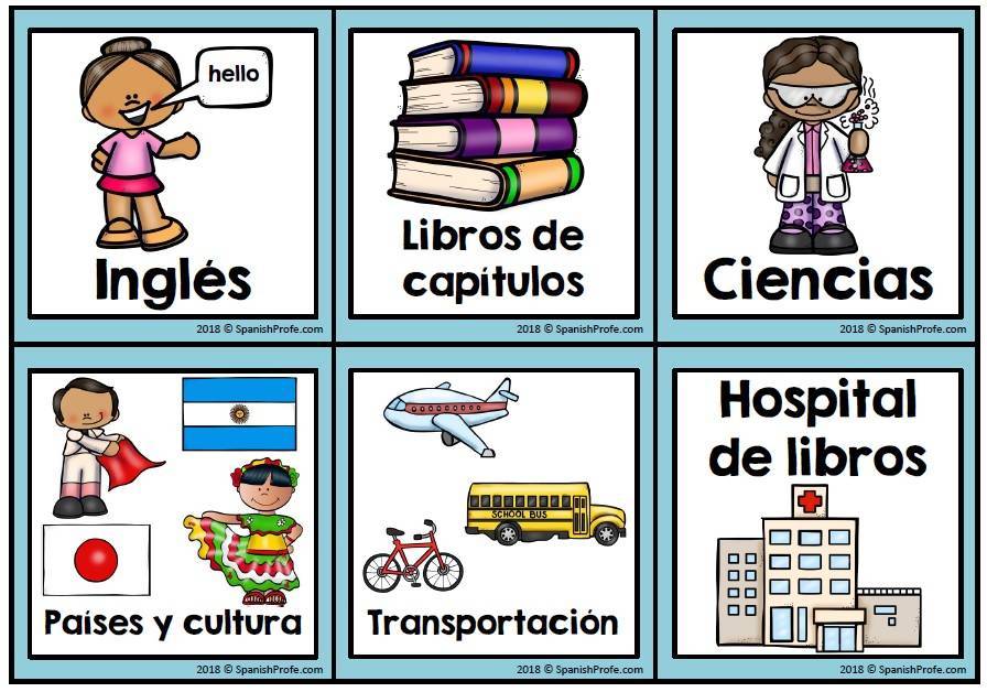 Classroom Library Labels in Spanish (Tarjetas para libros) – Bilingual ...