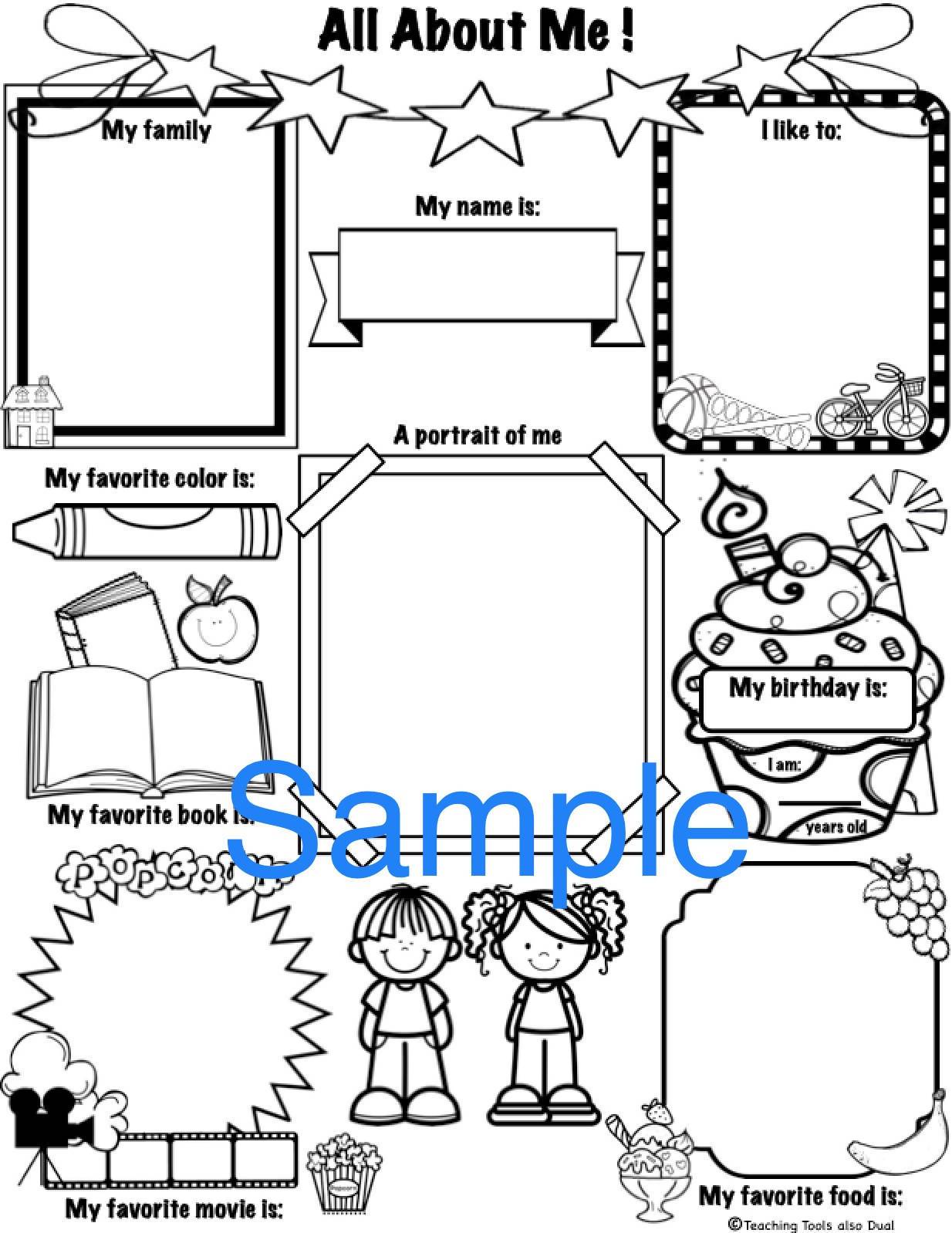 Todo Sobre Mí / All About Me (Regreso a la escuela / Back to School ...