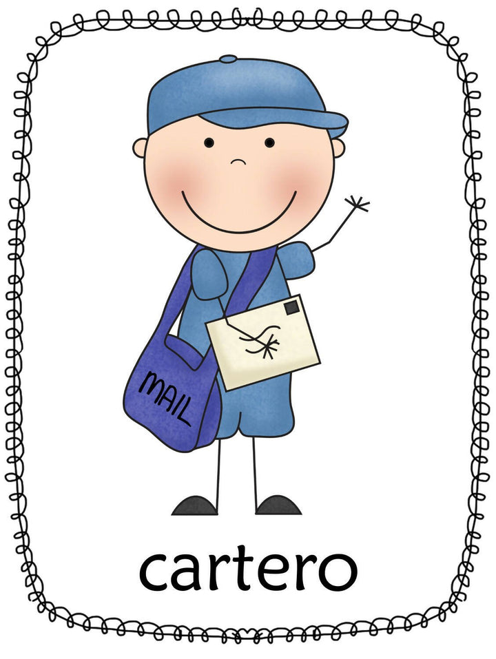 Community Helpers Flashcards in Spanish – Bilingual Marketplace