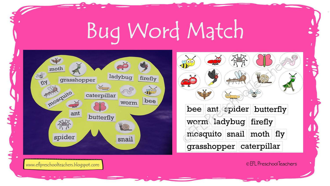 Butterfly and Bugs Unit for ESL Learners – Bilingual Marketplace