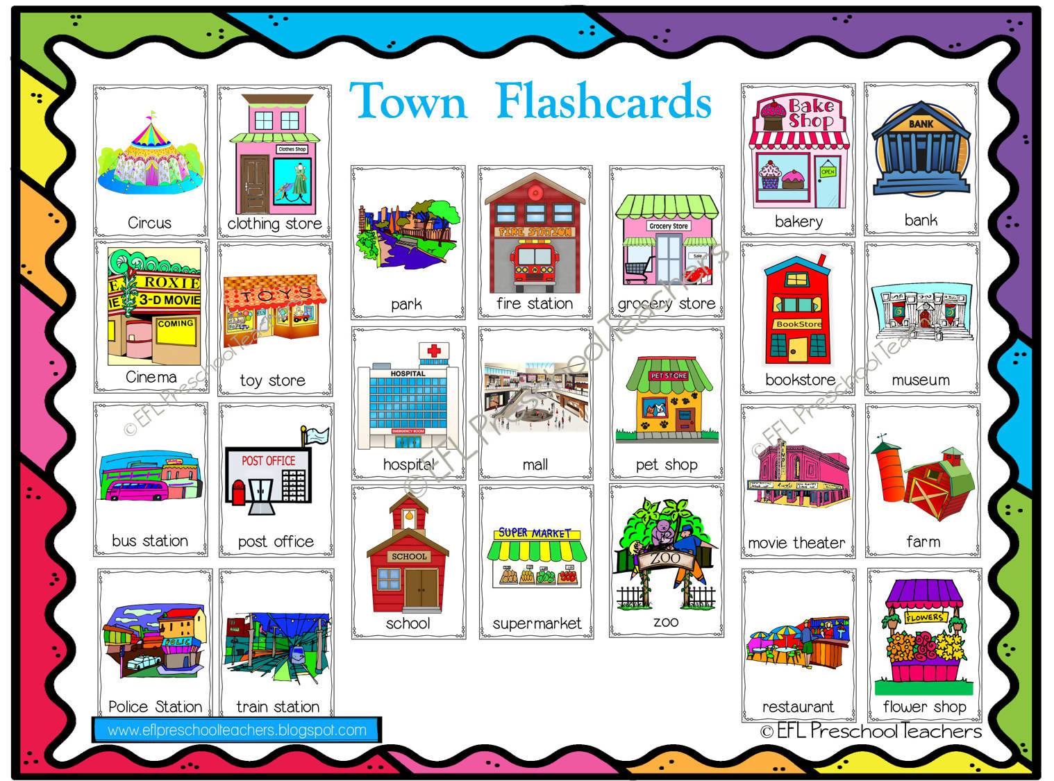 Town Theme for Kindergarten ELL – Bilingual Marketplace