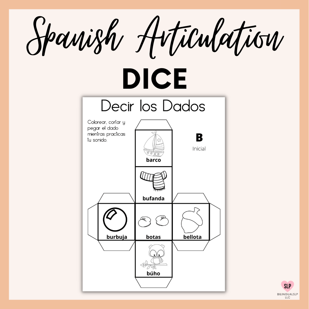 Spanish Articulation Dice – Bilingual Marketplace