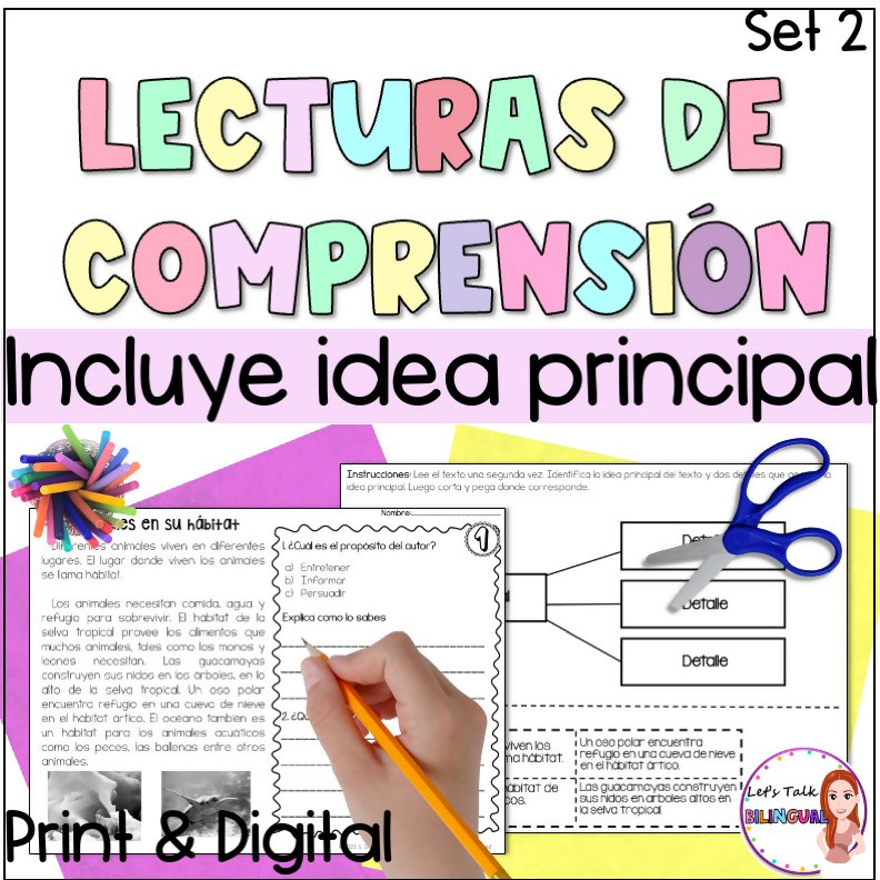 Reading comprehension readings in Spanish/Comprension de lecturas ...