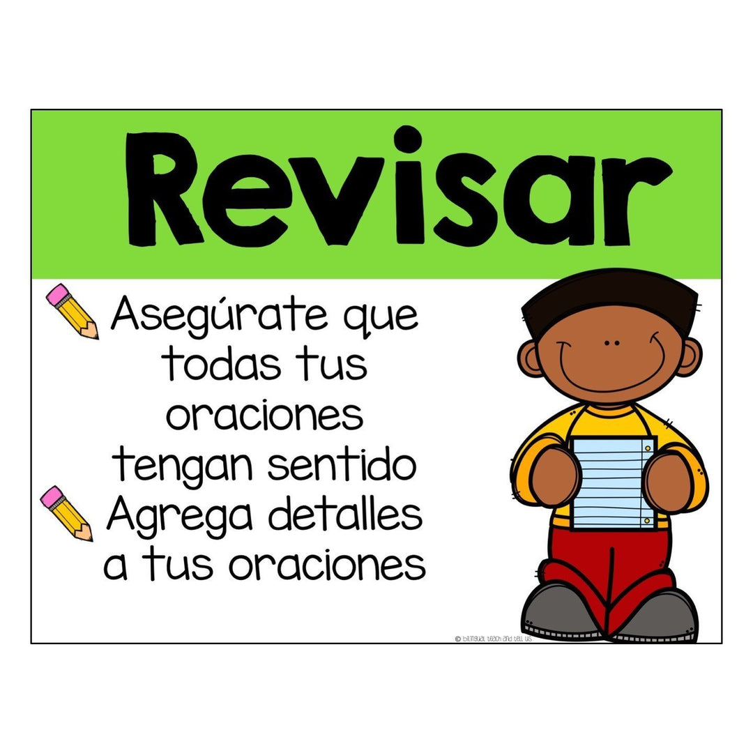 Proceso de la Escritura Posters – Bilingual Marketplace