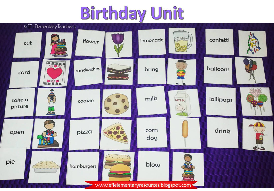 Birthday Unit for ESL – Bilingual Marketplace
