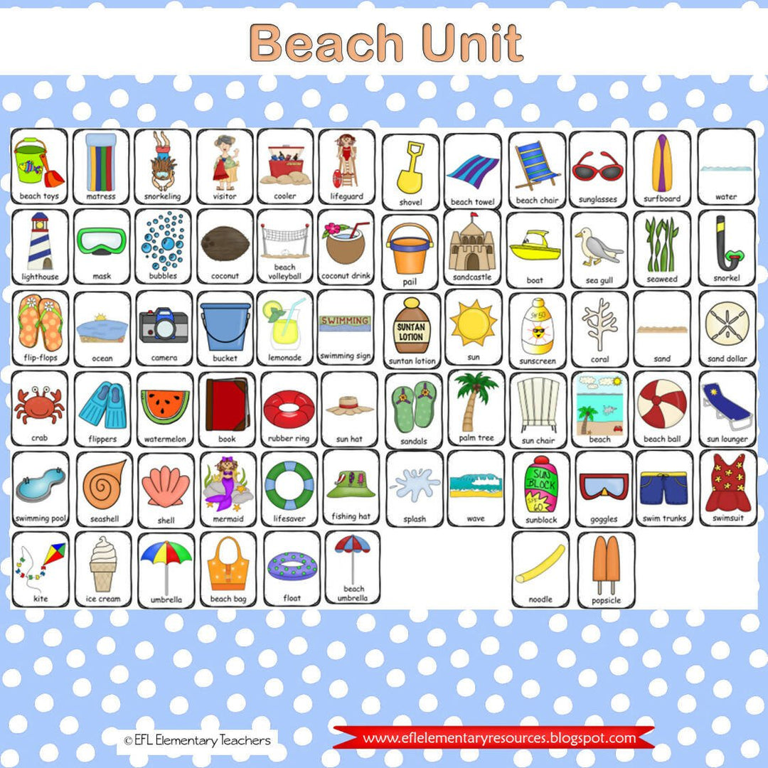 Beach Unit for Elementary ESL – Bilingual Marketplace