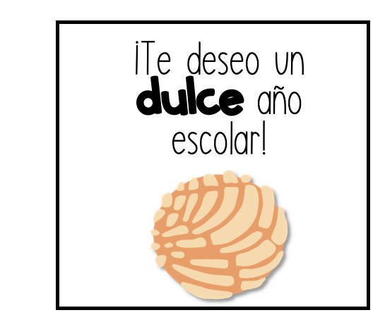 Back to School Concha Croc Jibbitz Gift Tag in Color Spanish/Spanglish ...