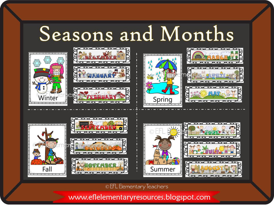 Seasons Unit for Elementary ESL – Bilingual Marketplace