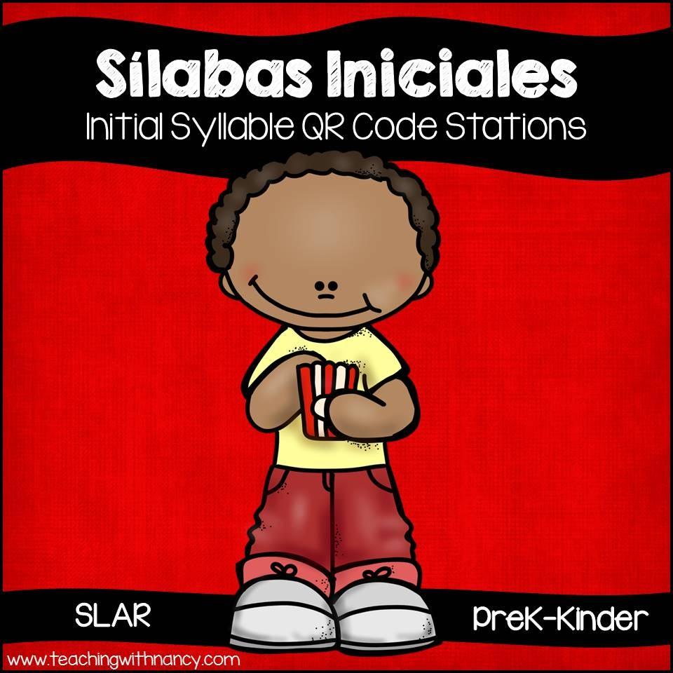 Spanish: Silabas Iniciales QR Code Stations – Bilingual Marketplace