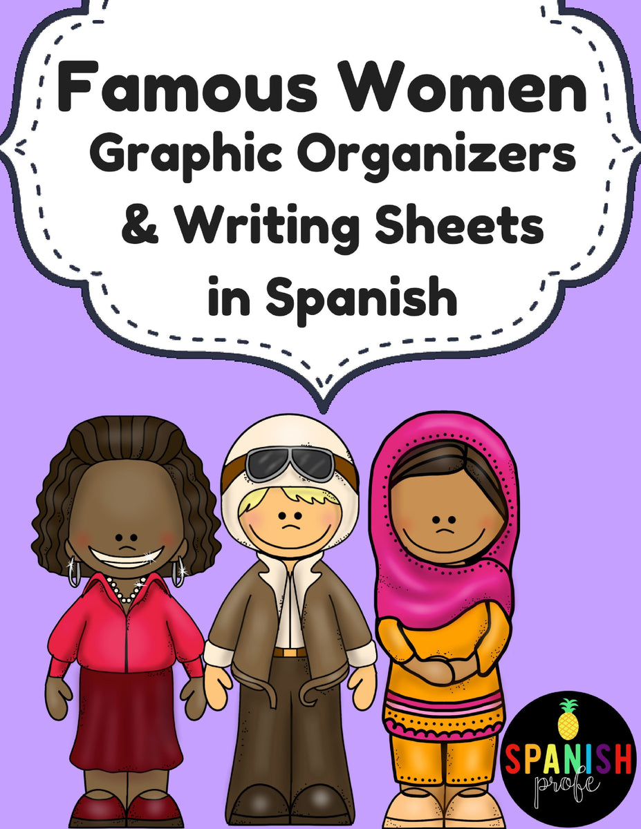 Famous Women in Spanish (Mujeres- organizador grafico y escritura ...