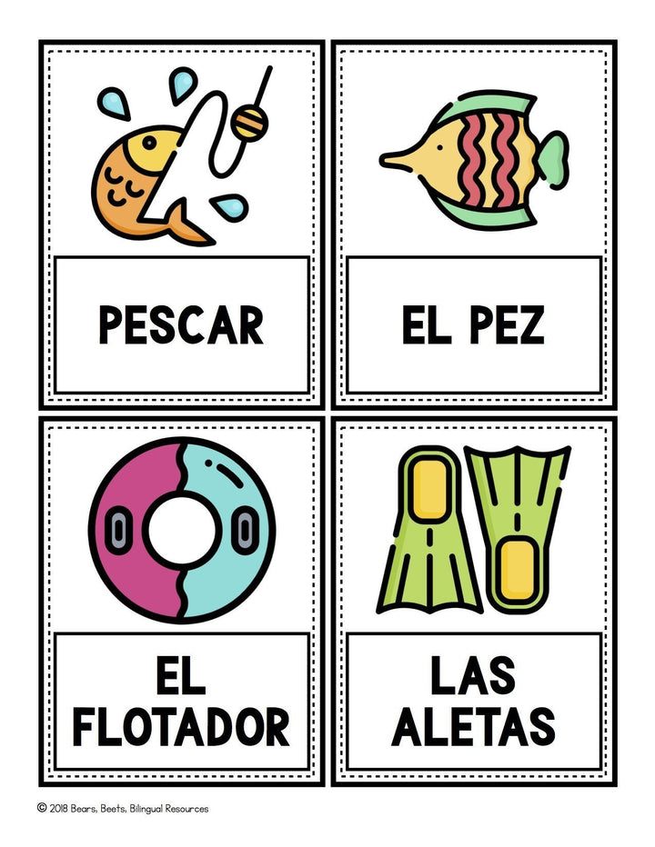 Bilingual Summer Word Cards – Bilingual Marketplace