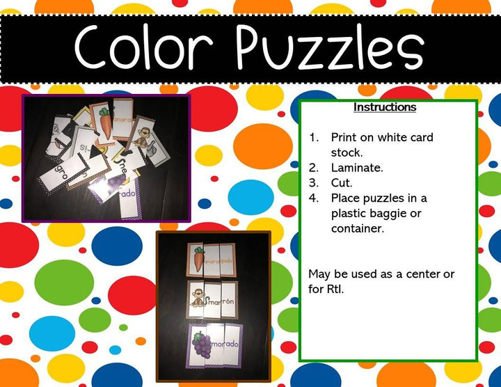 Let's Learn the Colors Mega Bundle (en español) – Bilingual Marketplace