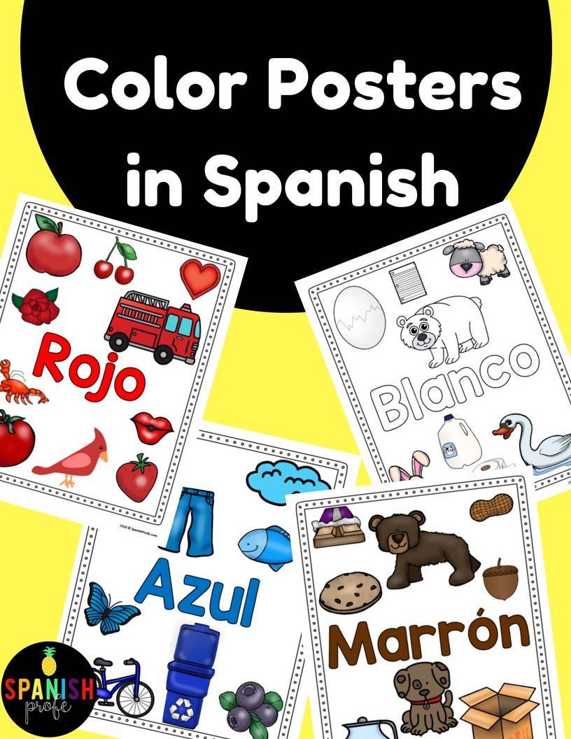 Los colores carteles (Spanish color posters) – Bilingual Marketplace