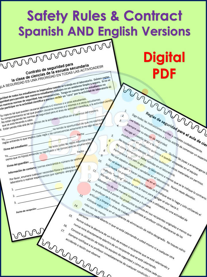 Lab Safety Rules and Class Contract – Bilingual Marketplace