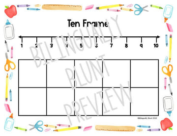 Monthly Themed Ten Frames – Bilingual Marketplace