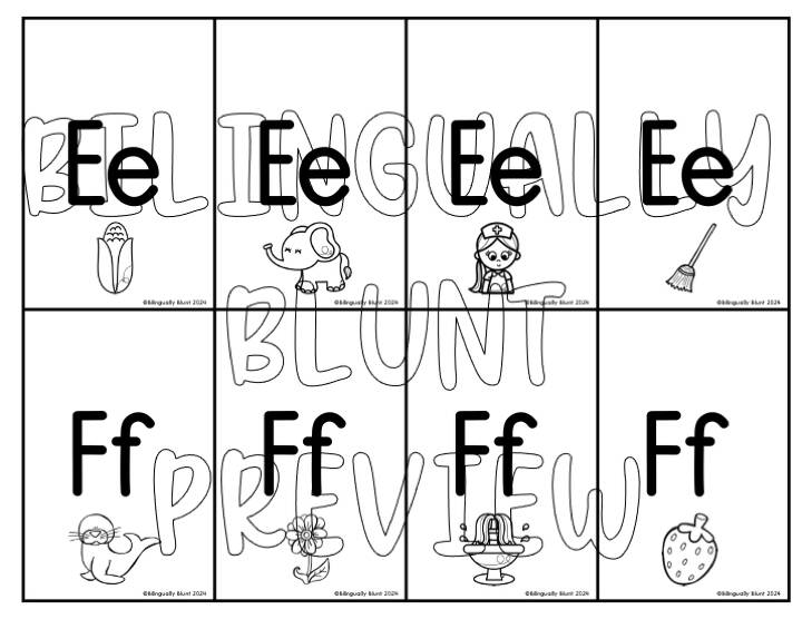 Letter Recognition Badges – Bilingual Marketplace