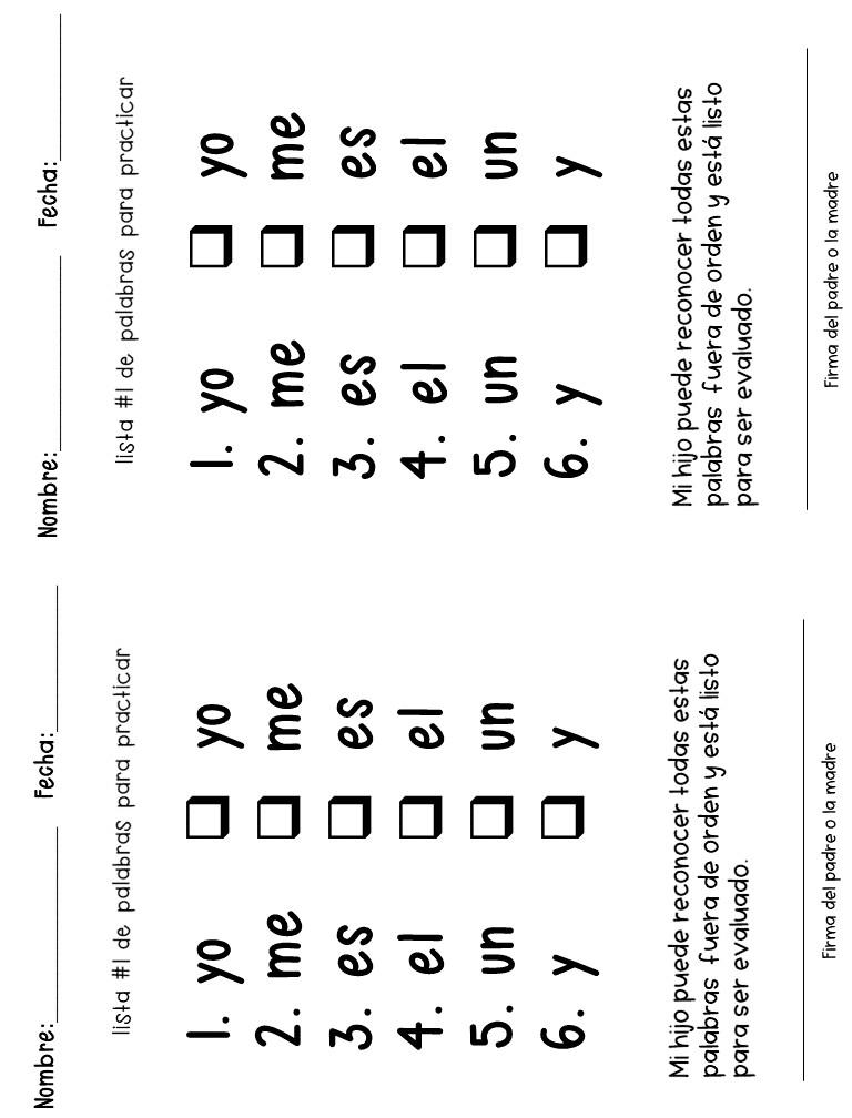 Práctica de palabras frecuentes para la casa – Bilingual Marketplace
