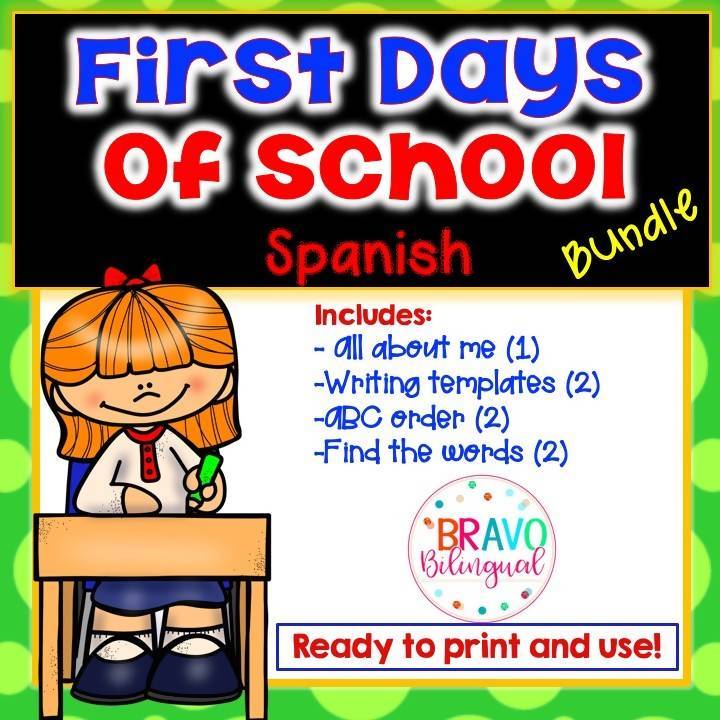Back to school Bundle - Regreso a clases actividades – Bilingual ...
