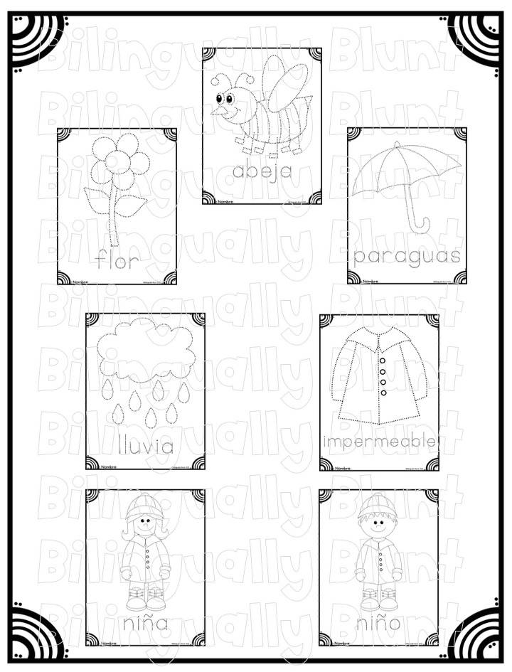 Push Pin Activities – Seasons Spanish – Bilingual Marketplace