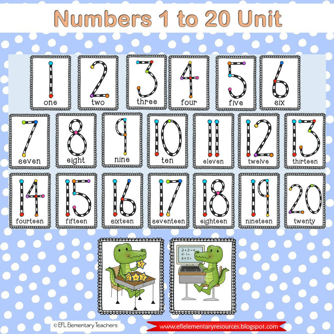 Numbers 1 to 20 Flashcards and more – Bilingual Marketplace